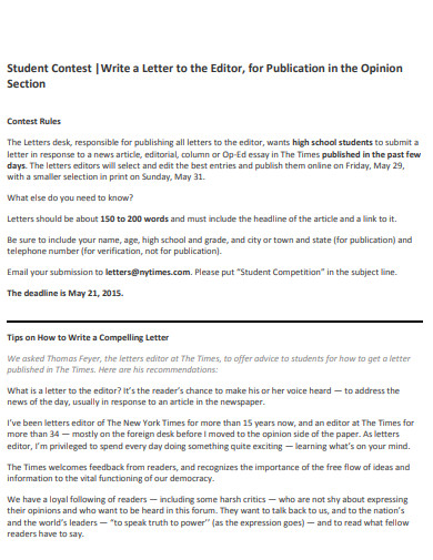 28+ Letter to the Editor Examples in PDF | Examples