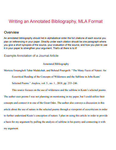 24+ MLA Annotated Bibliography in PDF | Examples