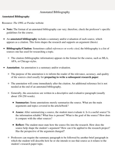 24+ MLA Annotated Bibliography in PDF | Examples