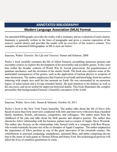 24+ MLA Annotated Bibliography in PDF | Examples