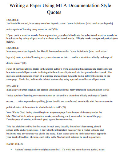 21+ MLA Format Quote Examples in PDF | Examples