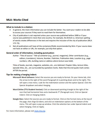 24+ MLA Format Sources Examples in PDF | Examples