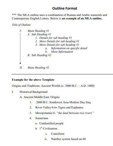 19+ MLA Outline Format in PDF | Examples