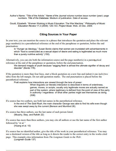 24+ MLA Format Sources Examples in PDF | Examples