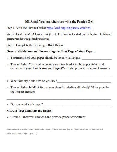 23+ MLA Purdue Owl Example in PDF | Examples