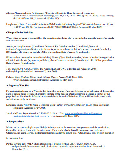 23+ MLA Purdue Owl Example in PDF | Examples