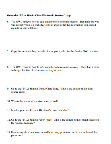 23+ MLA Purdue Owl Example in PDF | Examples