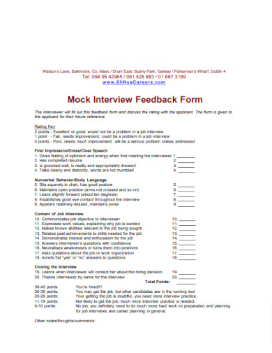 Interview Feedback - Examples, PDF | Examples