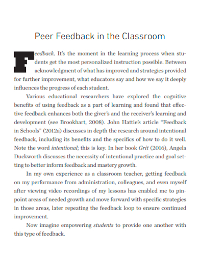 25+ Peer Feedback - Examples, PDF, DOCS | Examples