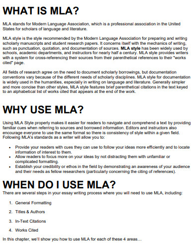24+ MLA Writing Examples in PDF, Word, Google Docs | Examples