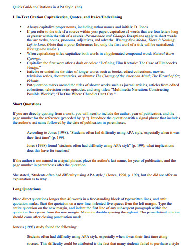 26+ APA Style Citation Examples in PDF | Examples