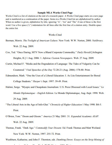24+ MLA Format Sources Examples in PDF | Examples