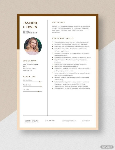 19+ Receptionist Resume Examples In Pdf, Doc, Apple Pages, Ms Word 