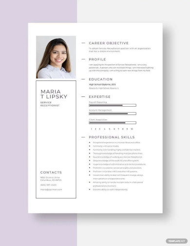 19+ Receptionist Resume Examples In Pdf, Doc, Apple Pages, Ms Word 
