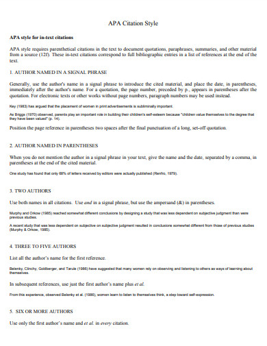 26+ Apa Style Citation Examples In Pdf | Examples