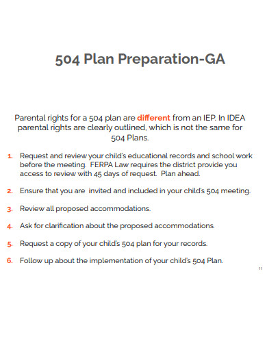 20+ 504 Plan Examples- PDF | Examples