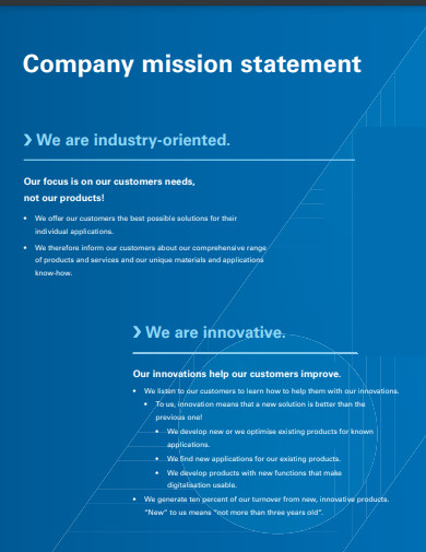 26+ Company Mission Statement Examples in Word | Google Docs | PDF ...