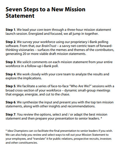 26+ Company Mission Statement Examples in Word | Google Docs | PDF ...