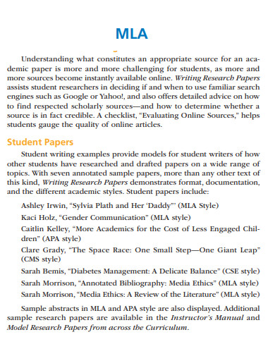 26+ MLA Research Paper in PDF | Examples