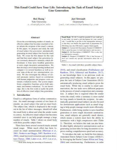 18+ Email Subject Lines - Examples, PDF, DOCS | Examples