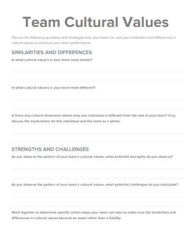 25+ Cultural Values - Examples, PDF, DOCS | Examples