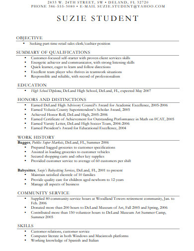 24+ First Job Resume Examples in PDF | Examples