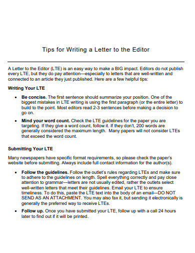 28+ Letter to the Editor Examples in PDF | Examples