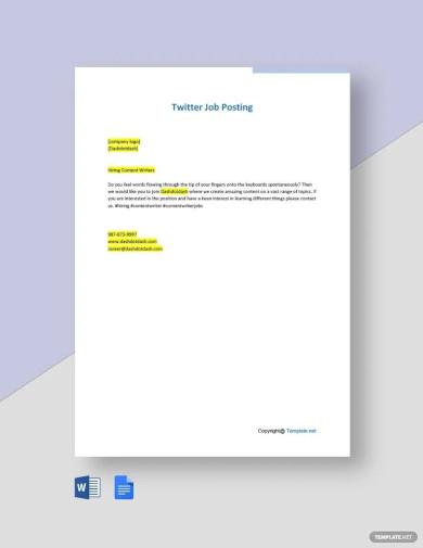 24+ Job Posting Examples - PDF | Examples