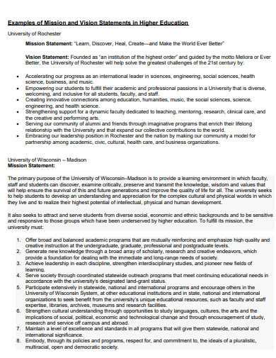23+ Vision and Mission Statement Examples in PDF | Examples