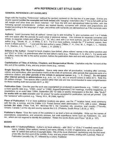APA Reference List - 19+ Examples, PDF