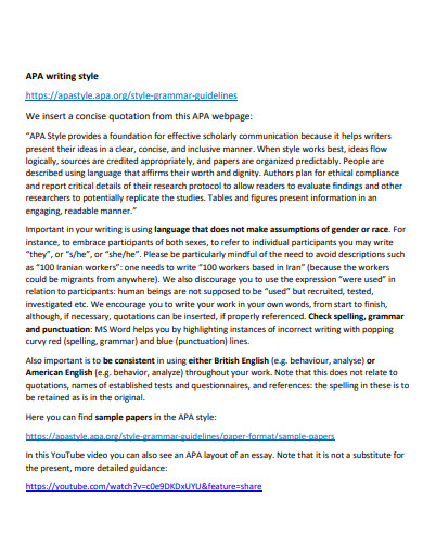 26+ APA Writing Format Examples in PDF, Word, Google Docs | Examples
