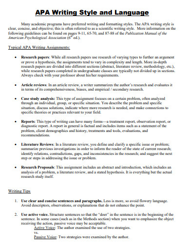 26+ APA Writing Format Examples in PDF, Word, Google Docs | Examples