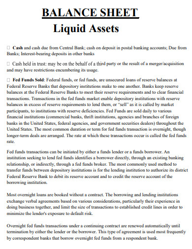 25+ Liquid Assets Examples in PDF | Examples