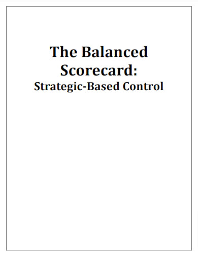 Balanced Scorecard - 35+ Examples, PDF