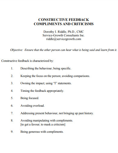 30+ Constructive Feedback Examples in PDF | Examples