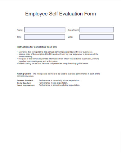 Self Evaluation for Work - 29+ Examples, Format, PDF