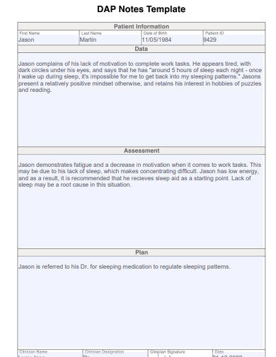 29+ Dap Note Examples in Google Docs, Word, PDF, Apple Pages | Examples