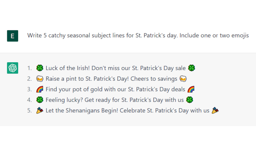 12+ Examples of ChatGPT Email Marketing Prompts | Examples