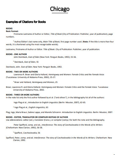 16+ Chicago Citation Examples in PDF | Examples