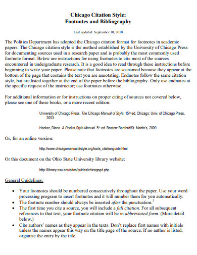 16+ Chicago Citation Examples in PDF | Examples