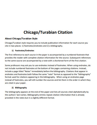 16+ Chicago Citation Examples in PDF | Examples
