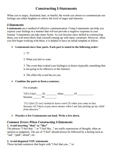 30+ I Statements Examples in PDF | Examples