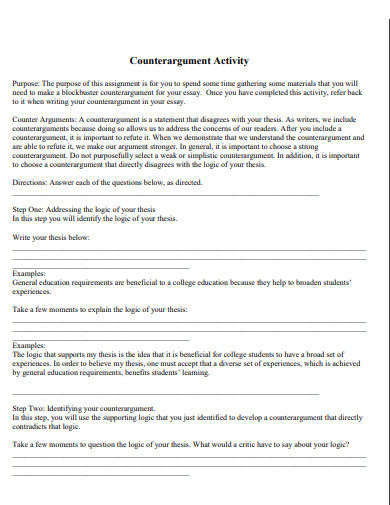 29+ Counter Argument Examples in PDF | Examples