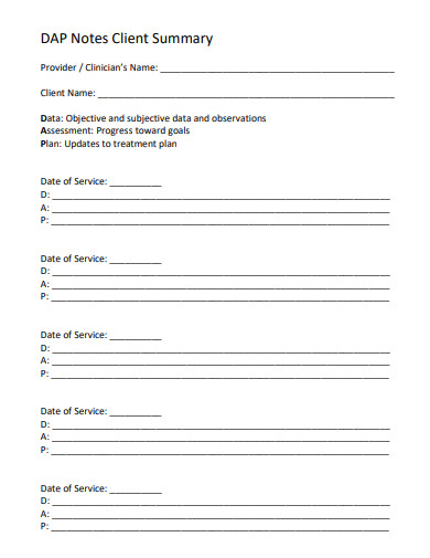 29+ Dap Note Examples in Google Docs, Word, PDF, Apple Pages | Examples