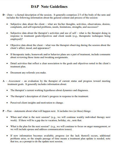 29+ Dap Note Examples in Google Docs, Word, PDF, Apple Pages | Examples