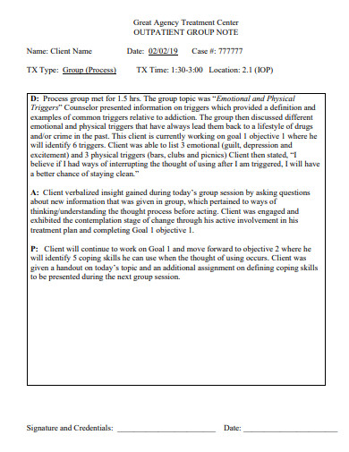 29+ Dap Note Examples in Google Docs, Word, PDF, Apple Pages | Examples