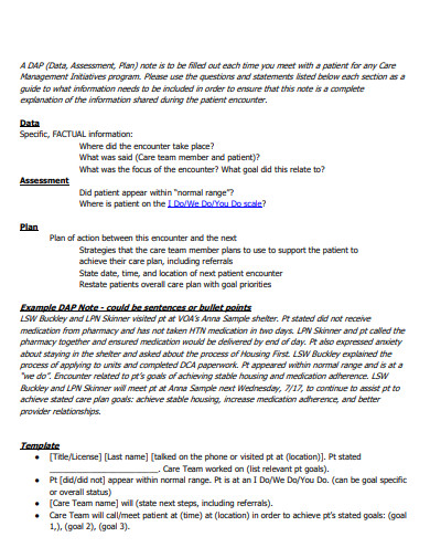 29+ Dap Note Examples in Google Docs, Word, PDF, Apple Pages | Examples