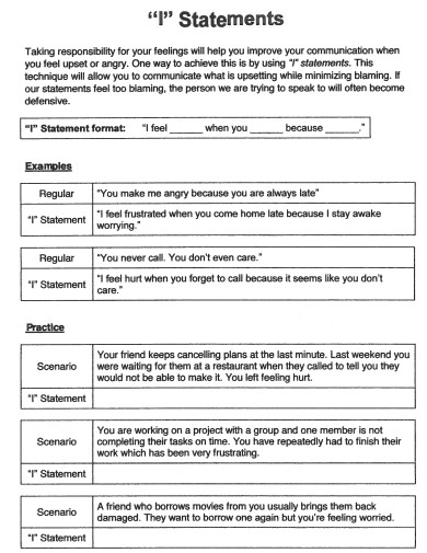 30+ I Statements Examples in PDF | Examples