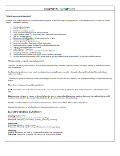 28+ Essential Questions - Examples, PDF, DOCS | Examples