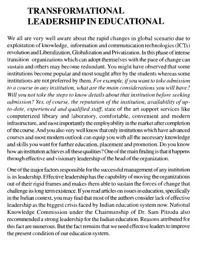 29+ Transformational Leadership Examples in PDF | Examples